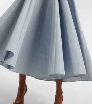 MARKARIAN Marlowe Ruffled Taffeta Midi Dress