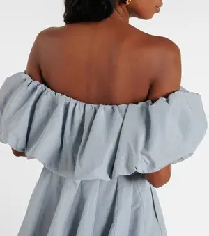 MARKARIAN Marlowe Ruffled Taffeta Midi Dress