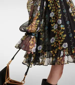 Etro Floral Silk Crepon Mini Dress