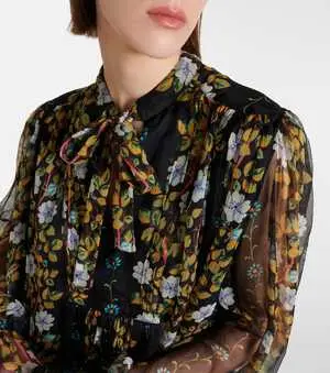Etro Floral Silk Crepon Mini Dress