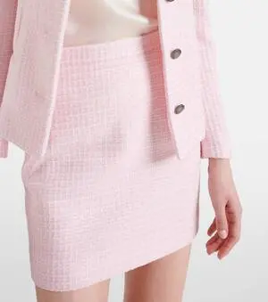 Alessandra Rich Boucle Tweed Miniskirt