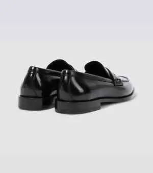 Manolo Blahnik Perry Leather Penny Loafers