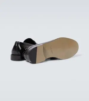 Manolo Blahnik Perry Leather Penny Loafers