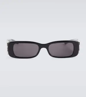 Balenciaga Dynasty Rectangle Sunglasses - Black