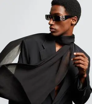 Balenciaga Dynasty Rectangle Sunglasses
