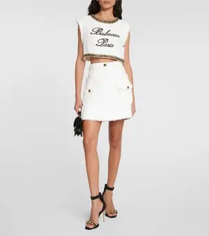 Balmain Tweed Miniskirt