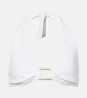 Melissa Odabash Paris Ring Halterneck Bikini Top - White
