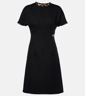 Dolce & Gabbana Dg Wool-blend Tweed Minidress - Black