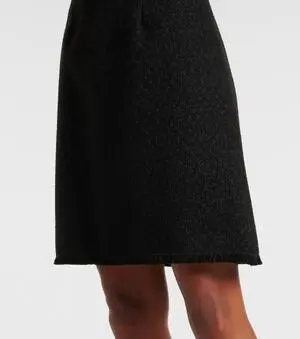 Dolce & Gabbana Dg Wool-blend Tweed Minidress - Black