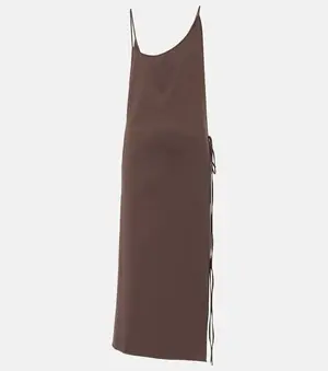 Attico Side-slit Midi Dress - Brown