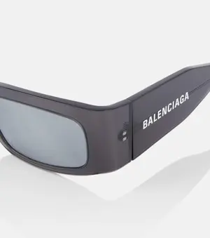Balenciaga Logo Rectangular Sunglasses