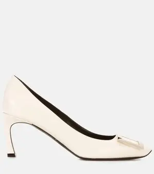 ROGER VIVIER Belle Vivier Trompette Leather Pumps - White
