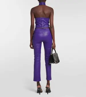Stouls Vicky Halterneck Leather Top