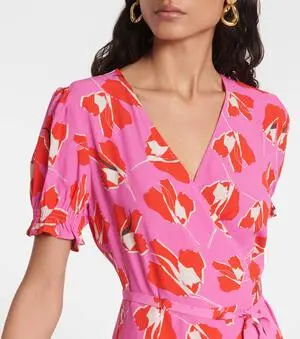 Diane Von Furstenberg Emilia Printed Mini Wrap Dress