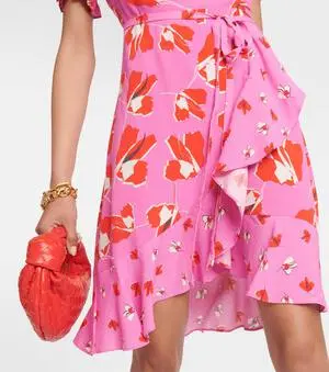 Diane Von Furstenberg Emilia Printed Mini Wrap Dress