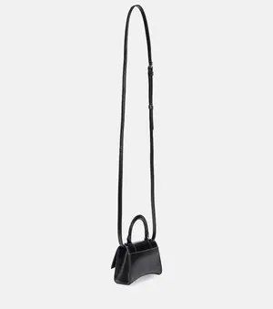 Balenciaga Hourglass Mini Leather Crossbody Bag