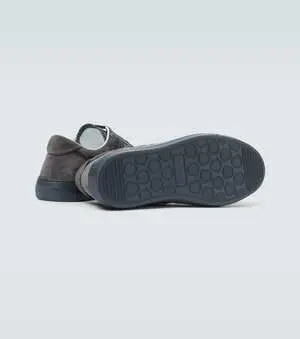 Moncler Monaco Suede Sneakers