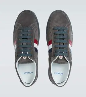 Moncler Monaco Suede Sneakers