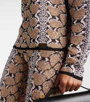 Balmain Snake-effect Jacquard Knit Sweater