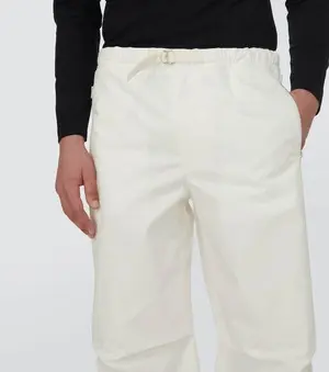 JIL SANDER Belted Cotton Trousers