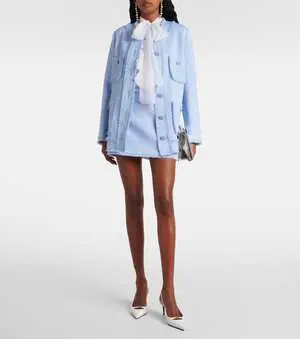 Dolce & Gabbana Wool-blend Tweed Miniskirt