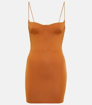 Alex Perry Deacon Corset Minidress - Brown