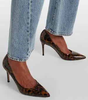 GIANVITO ROSSI 85 Leather Pumps - Black