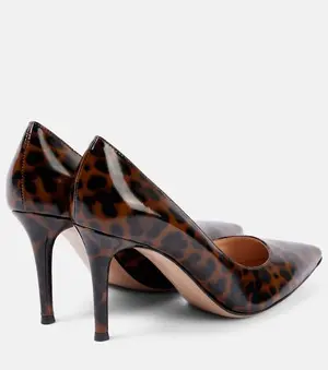 GIANVITO ROSSI 85 Leather Pumps - Black