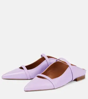 MALONE SOULIERS Maureen Leather Slippers - Purple
