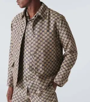 Gucci Gg Linen-blend Canvas Jacket