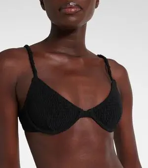 TOTEME Smocked Bikini Top
