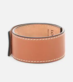 Loewe Anagram Leather Snap Bracelet