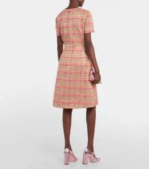 Carolina Herrera Checked Midi Dress