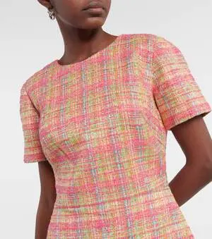 Carolina Herrera Checked Midi Dress