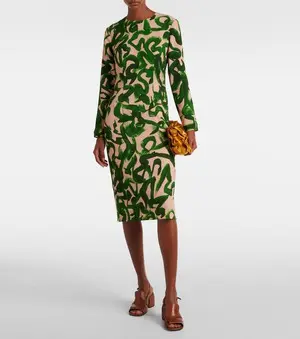 Dries Van Noten Printed Midi Dress
