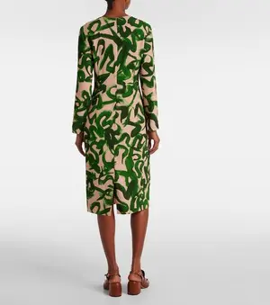 Dries Van Noten Printed Midi Dress
