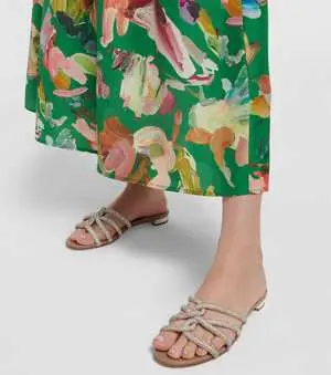 AQUAZZURA Moondust Embellished Sandals