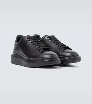 Alexander McQueen Oversized Leather Sneakers - Black