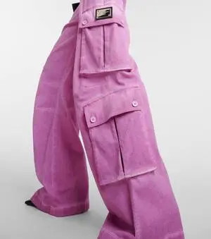Dolce & Gabbana Mid-rise Cotton Flared Cargo Pants