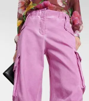 Dolce & Gabbana Mid-rise Cotton Flared Cargo Pants
