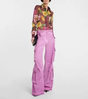 Dolce & Gabbana Mid-rise Cotton Flared Cargo Pants