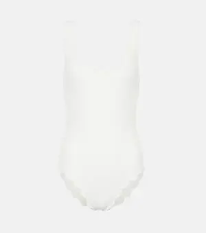 Marysia Palm Springs Scalloped Swimsuit - White