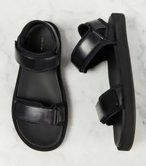 THE ROW Hook And Loop Leather Sandals