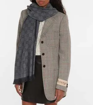 Gucci Gg Wool Jacquard Scarf