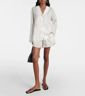 TOTEME Monogram Cotton-blend Shorts