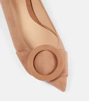 GIANVITO ROSSI Suede Ballet Flats