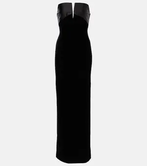 Roland Mouret Strapless Velvet Gown