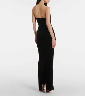 Roland Mouret Strapless Velvet Gown