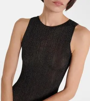 AYA MUSE Keefe Draped Lamé Minidress