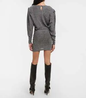 MARANT ETOILE Benedicte Metallic Knit Minidress